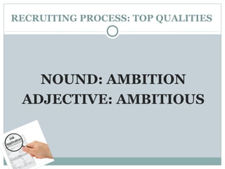 Personality traits for job seekers | PPT