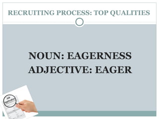 Personality traits for job seekers | PPT