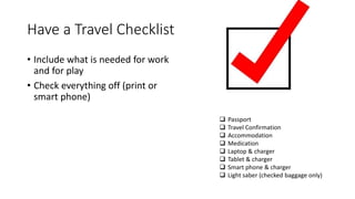 Work Travel Time Tips | PPTX