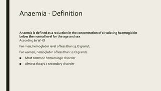 Workup for anaemia | PPTX
