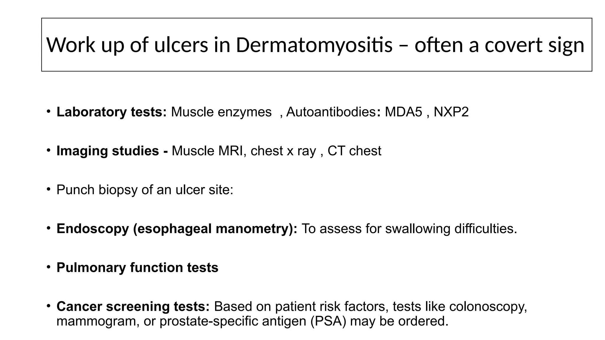 non-healing ulcer work up powerpoint presentation | PPTX