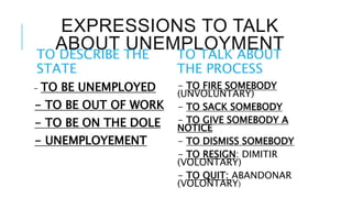 Work vocabulary | PPTX