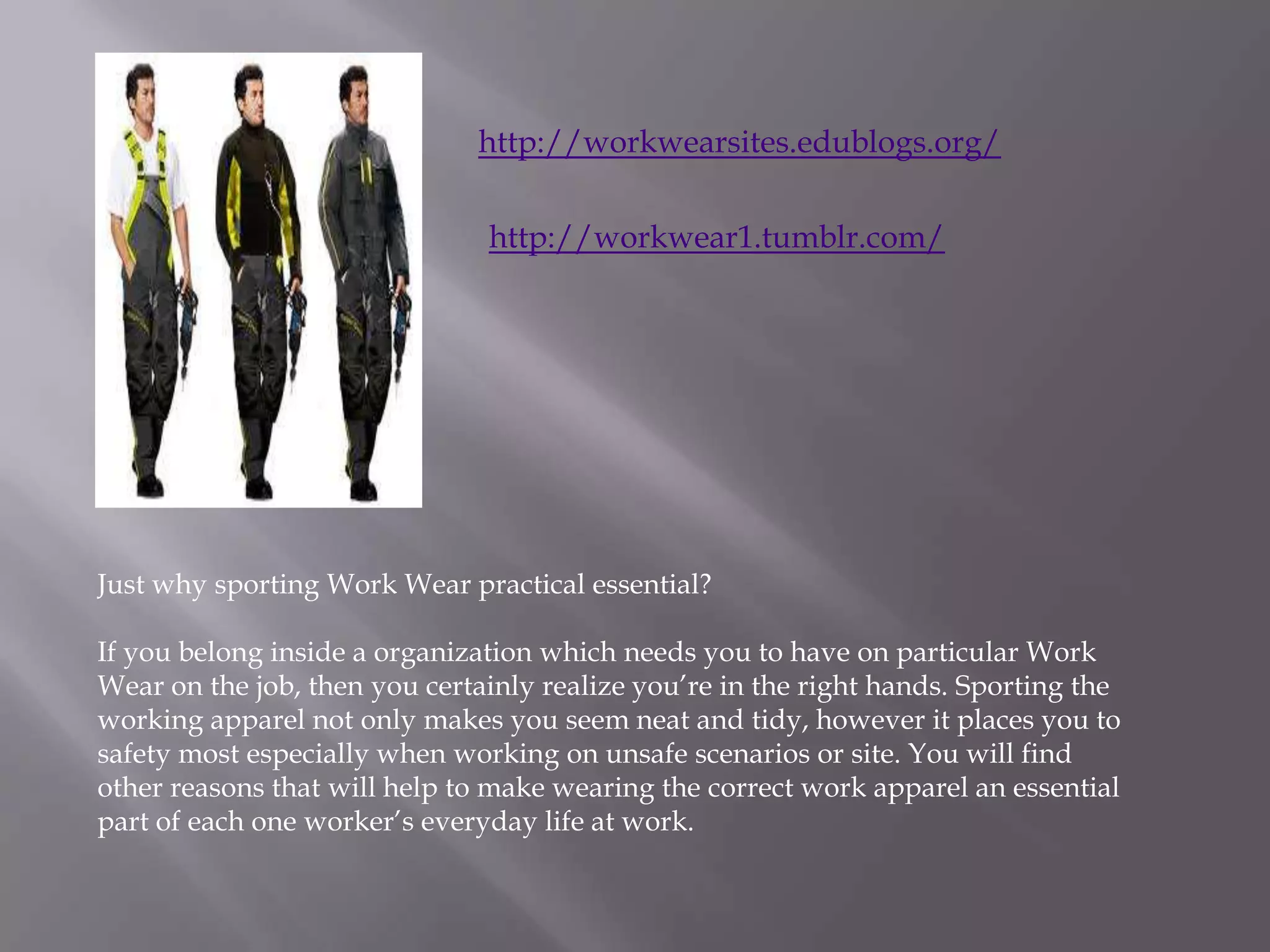 Work wear | PPT