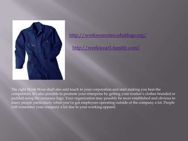 Work wear | PPT