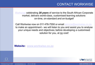 Workwise overview sum 2011 slide share | PDF
