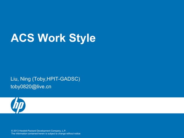 Work with acs style | PPTX