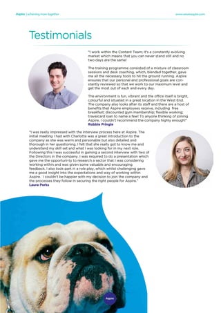 Aspire - Work With Us Brochure | PDF