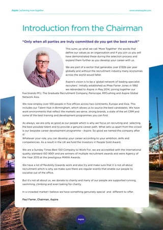 Aspire - Work With Us Brochure | PDF