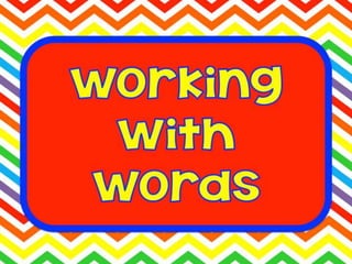 Work with words | PPT