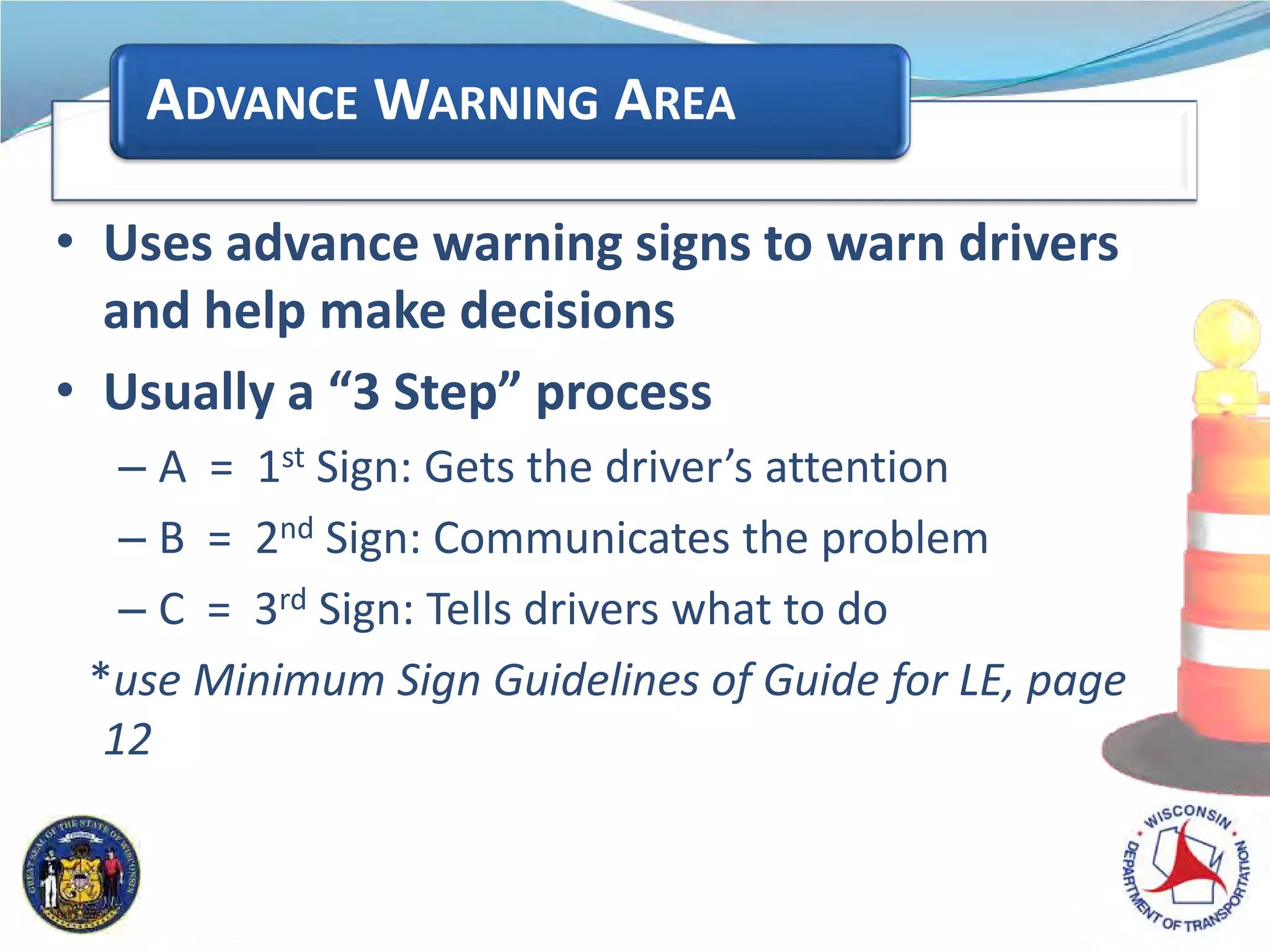 Work zone devices & layouts-training and resources for law enforcement ...