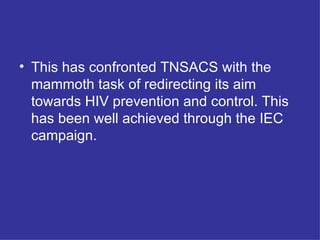 World Aids Day.Role Of Tansacs. | PPS