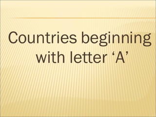 World Capitals Powerpoint | POT