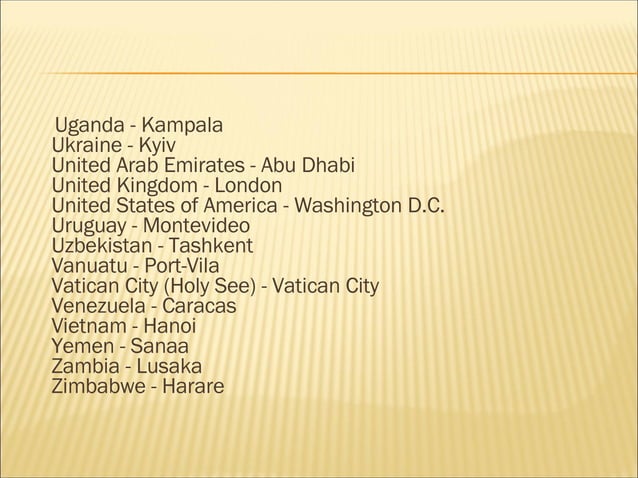 World Capitals Powerpoint | POT