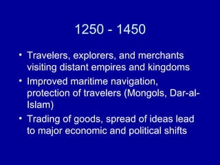 World Connections 1250-1450 | PPT | Asia Travel | Travel Locations