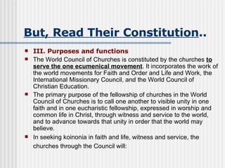 World Council Of Churches | PPT