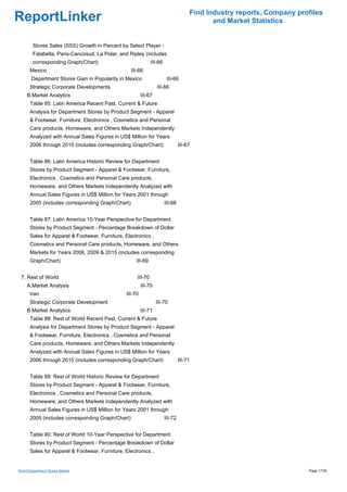 World Department Stores Market | PDF
