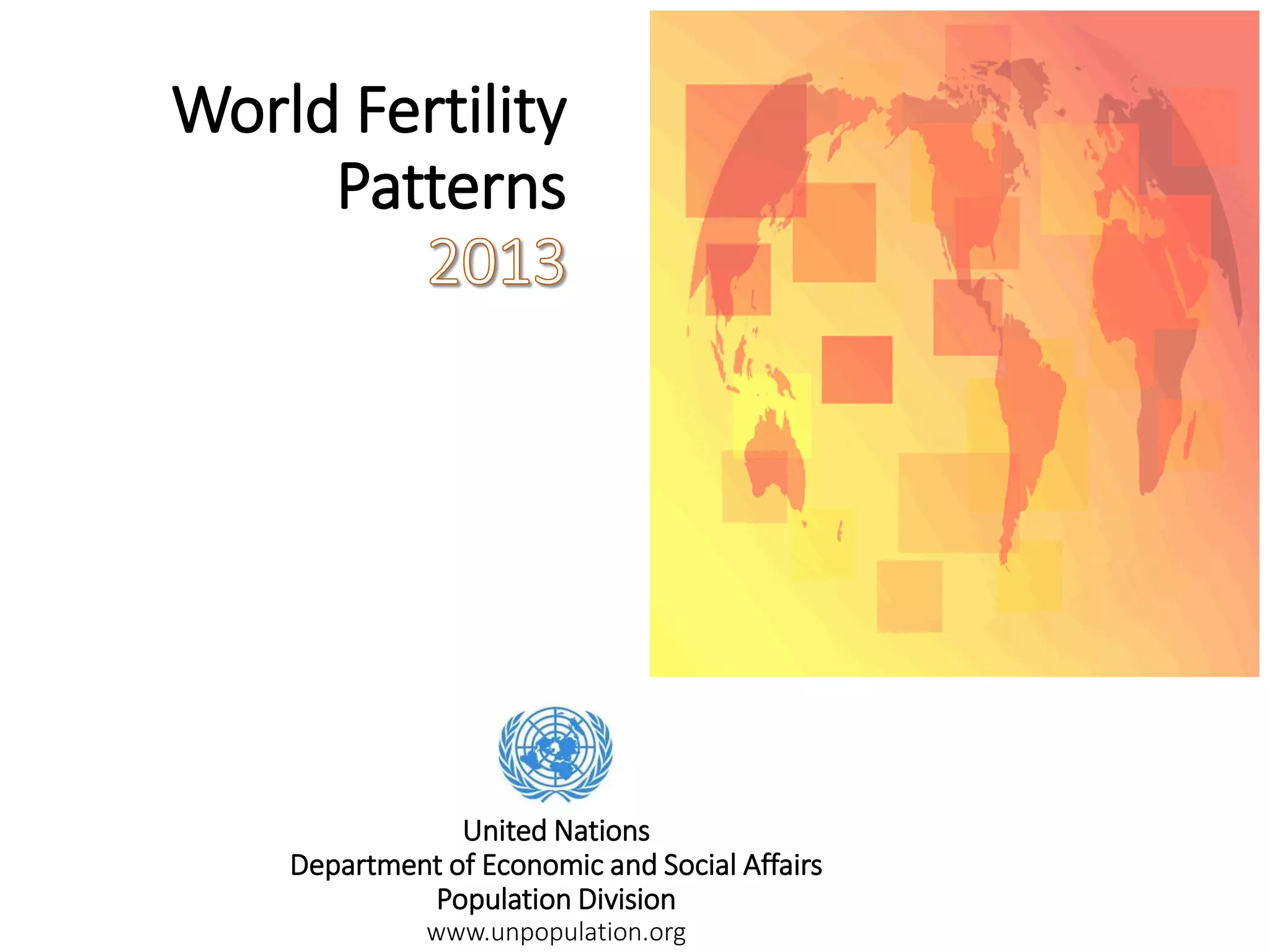 World Fertility Patterns 2013 | PDF