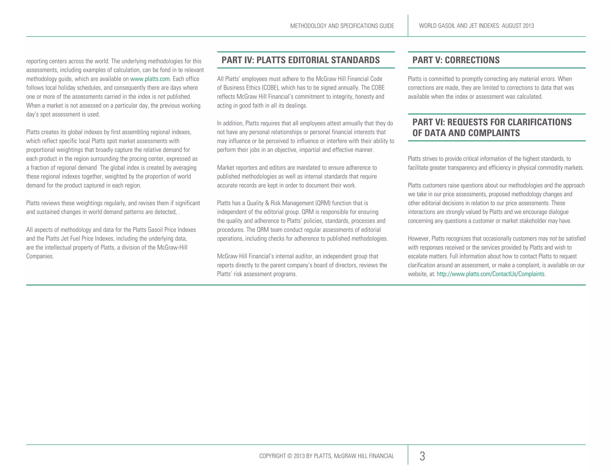 World gasoil-jet-indexes Platts MOC methodology | PDF