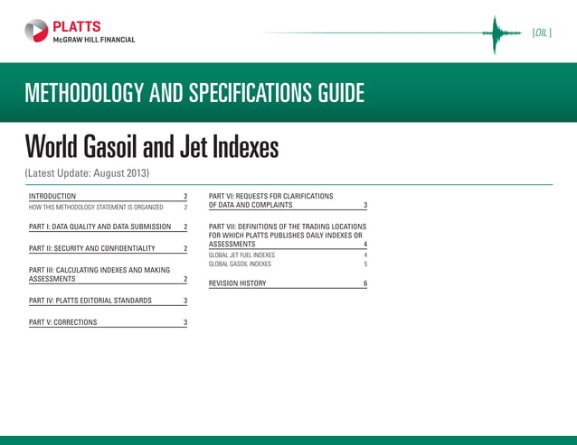 World gasoil-jet-indexes Platts MOC methodology | PDF