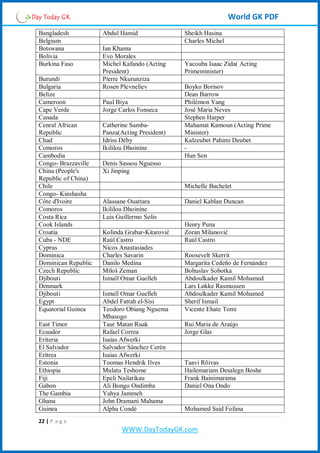 World General Knowledge Static Information | PDF
