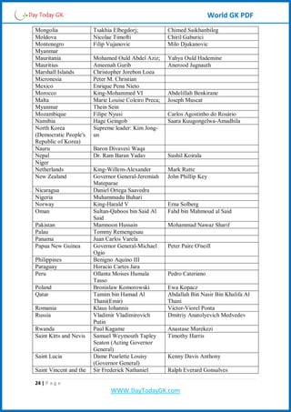 World General Knowledge Static Information | PDF