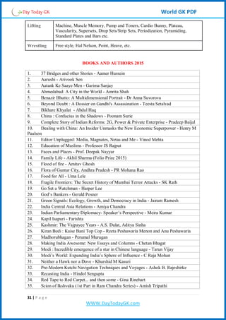 World General Knowledge Static Information | PDF