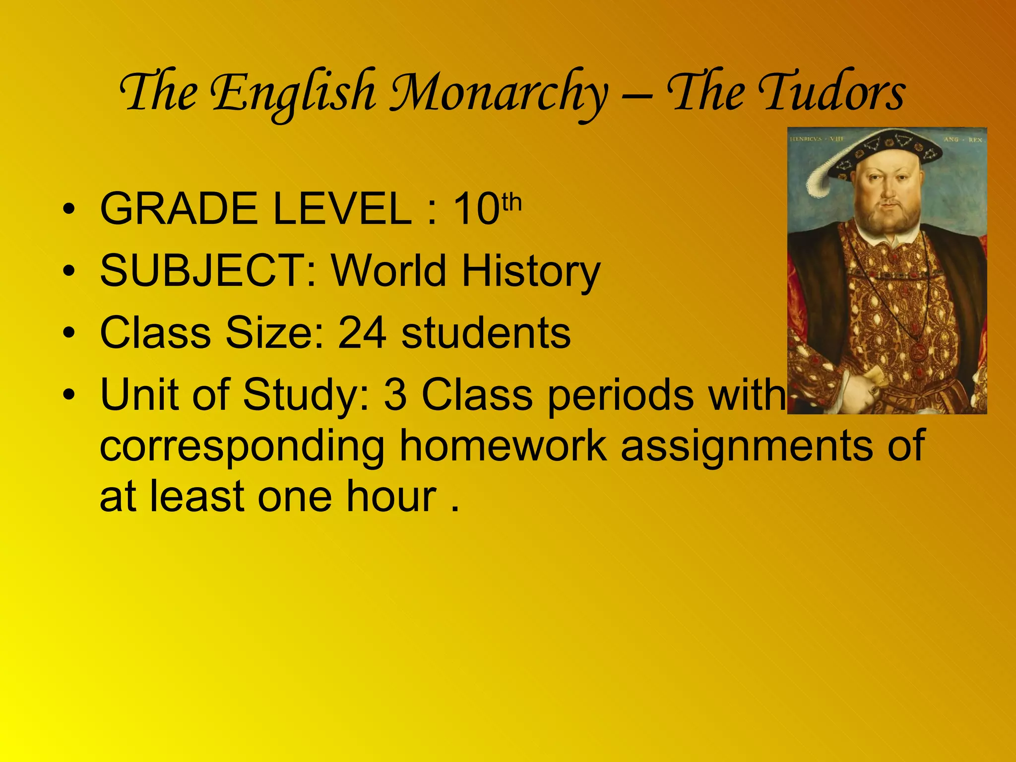 World History – The English Monarchy | PPT