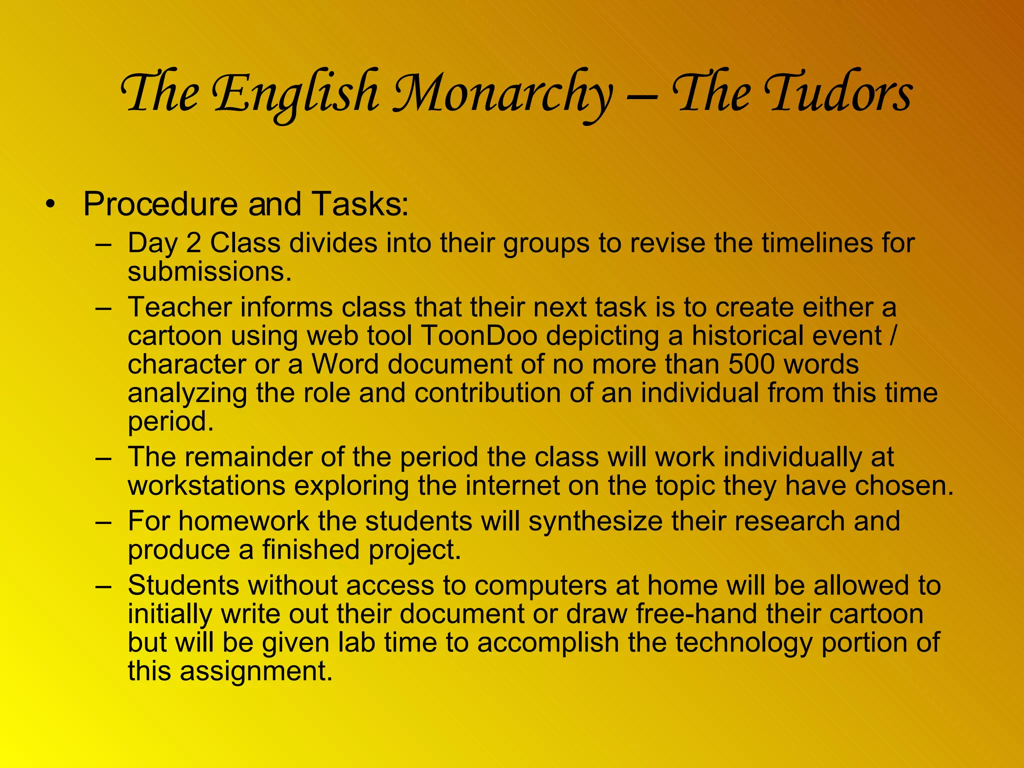 World History – The English Monarchy | PPT