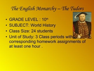 World History – The English Monarchy | PPT | Homework and Study | Education