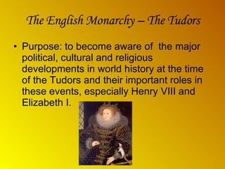 World History – The English Monarchy | PPT | Homework and Study | Education