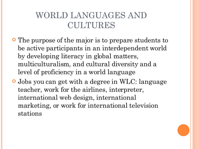 World Languages And Cultures Copy | PPT