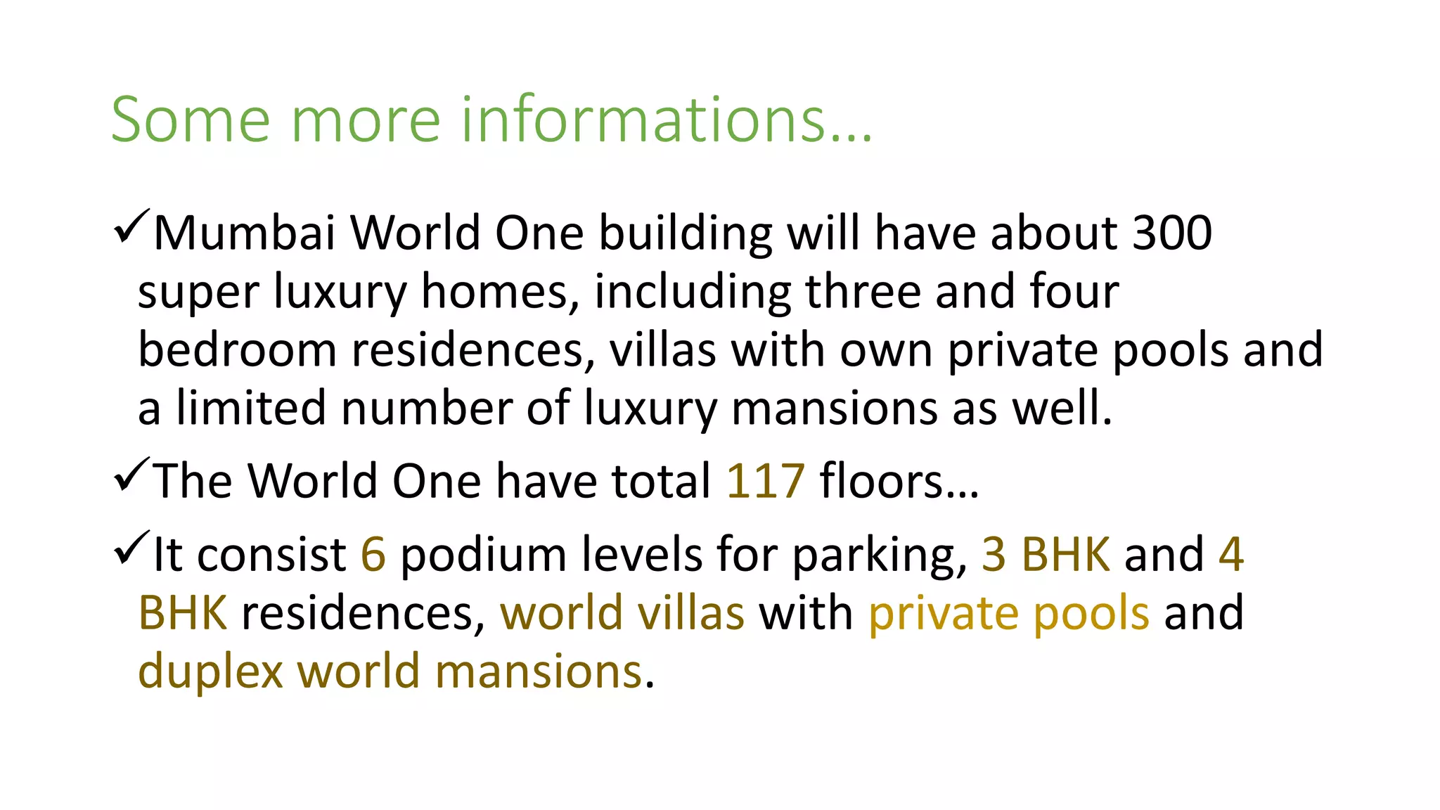 World one (Lodha Tower) | PPTX