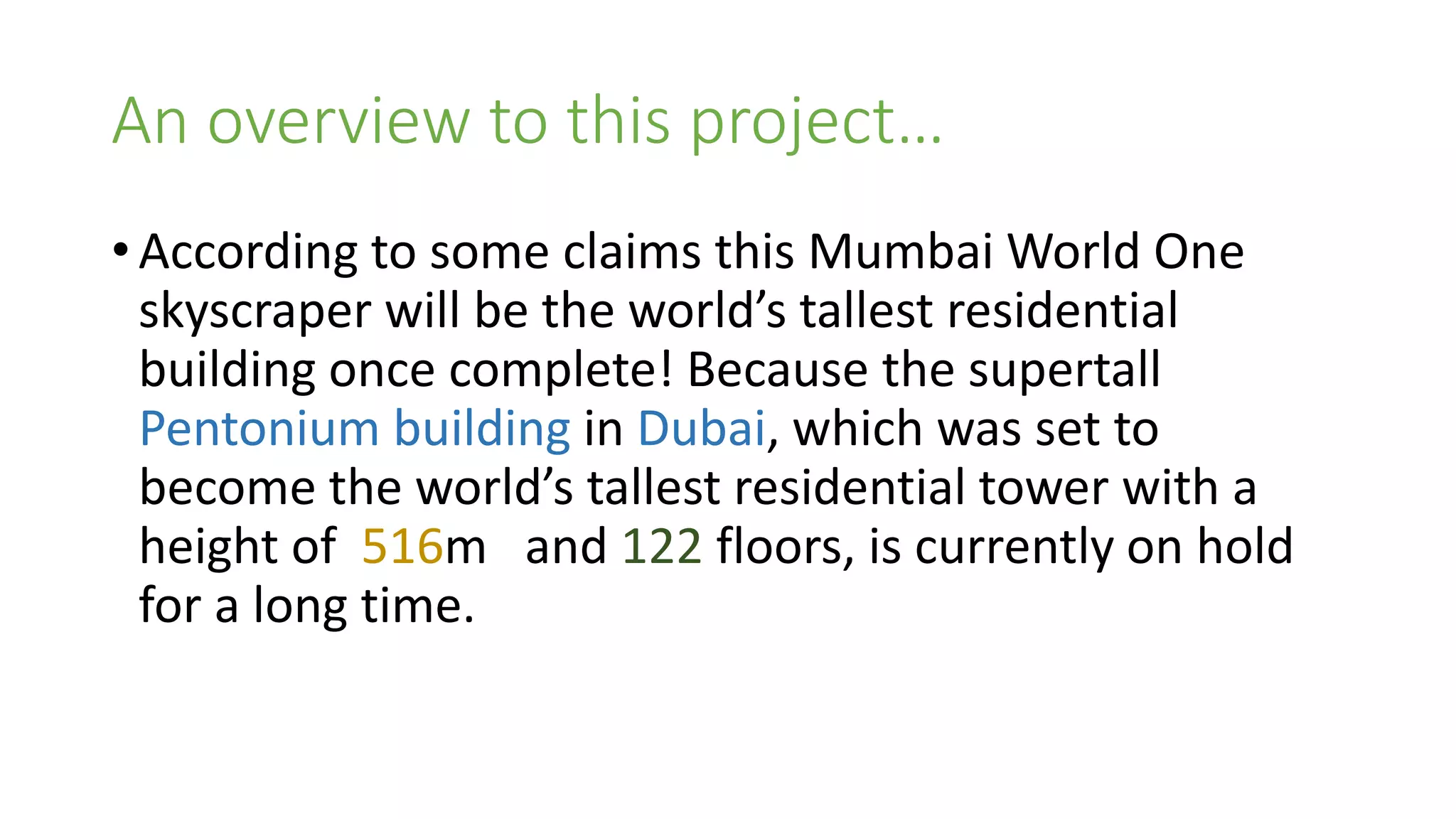 World one (Lodha Tower) | PPTX