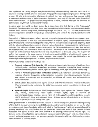 (Executive Summary) World protests 2006-2013 / Friedrich-Ebert Stifting ...
