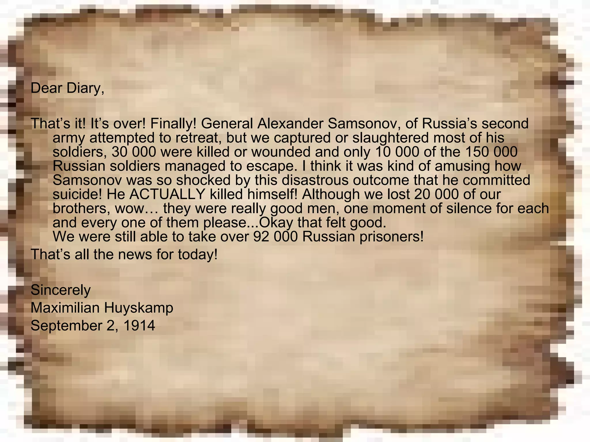World War 1- Tannenberg battle | PPT