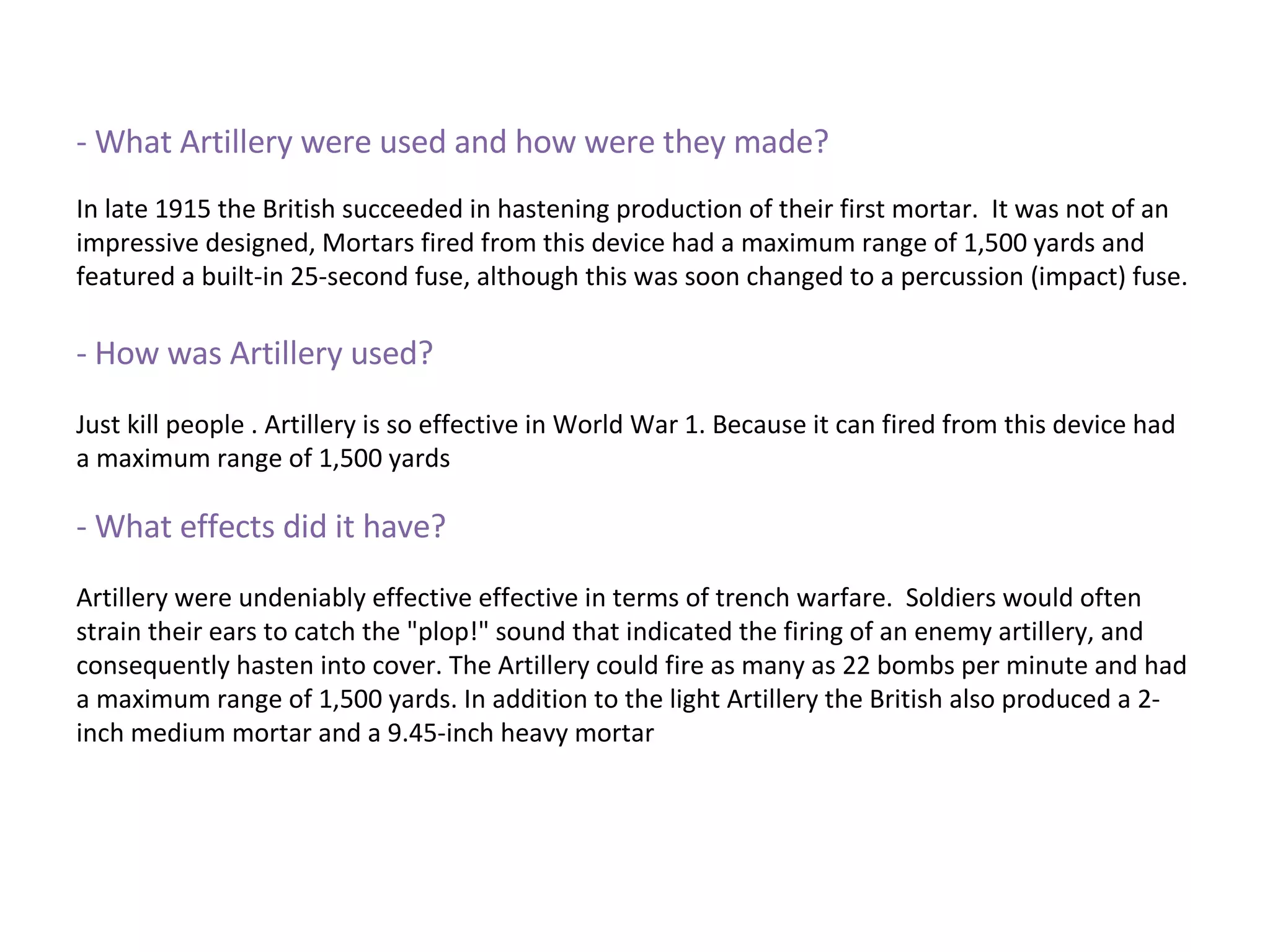 World War 1 Technology | PPT