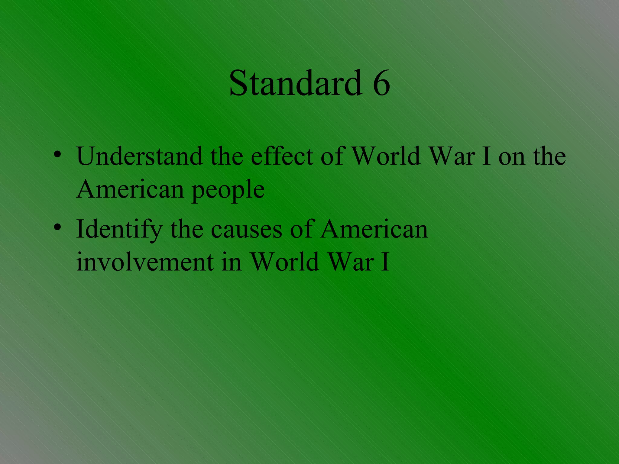 World War I & American Involvement | PPT