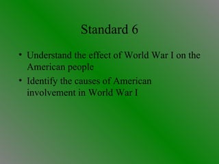 World War I & American Involvement | PPT