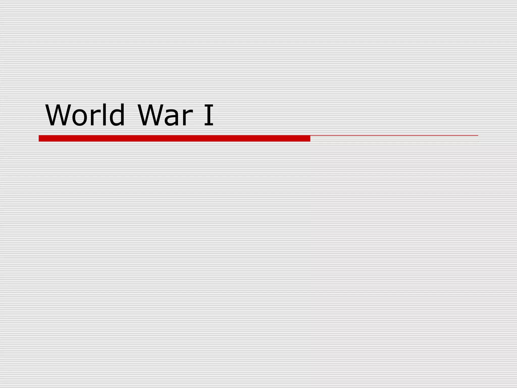 World War I Terms | PPT