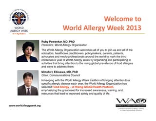Food Allergy - World Allergy Week 2013 | PDF