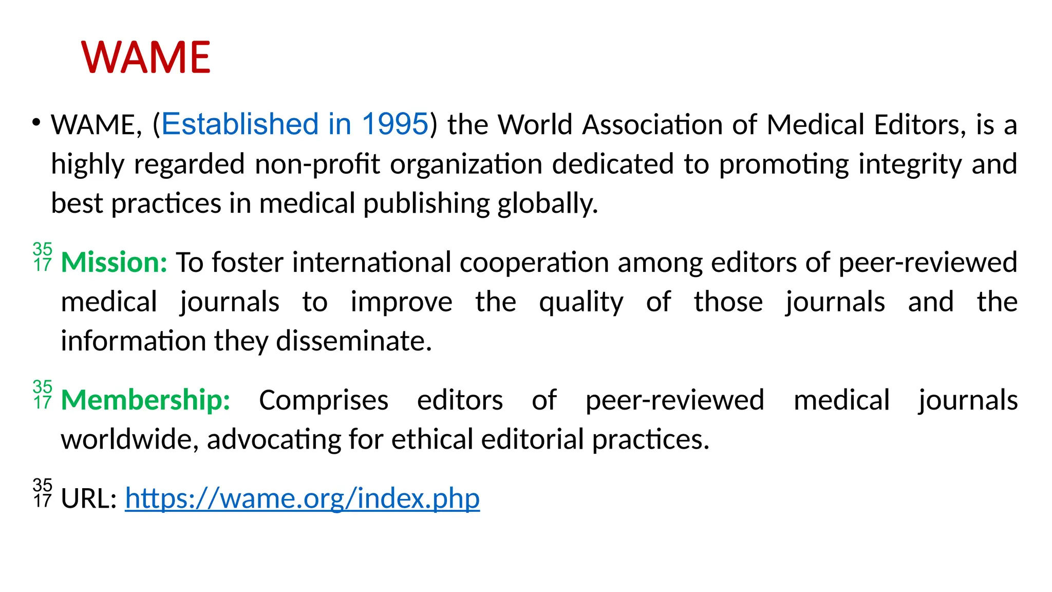 World Association of Medical Editors WAME.pptx