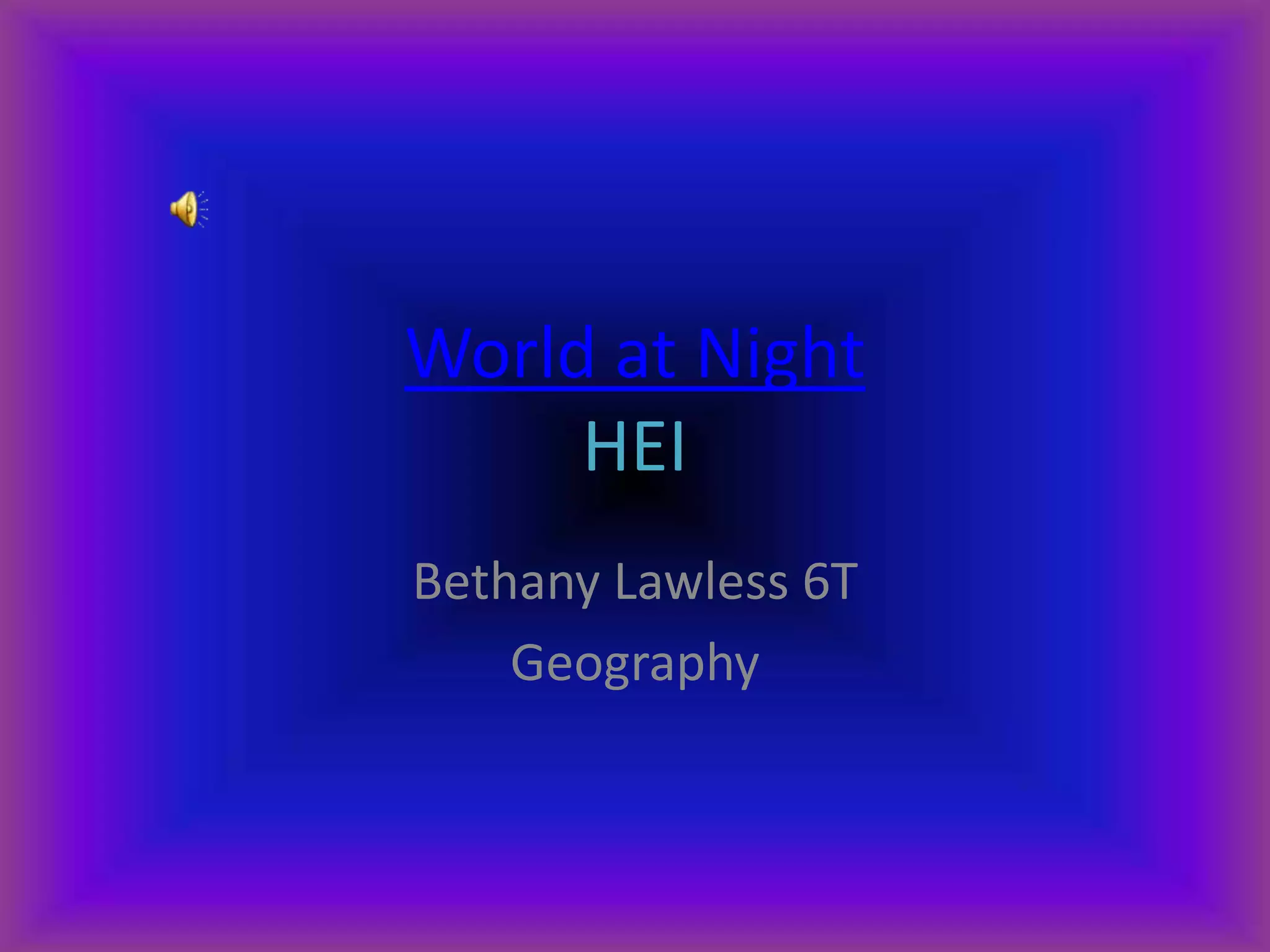 World at night | PPTX