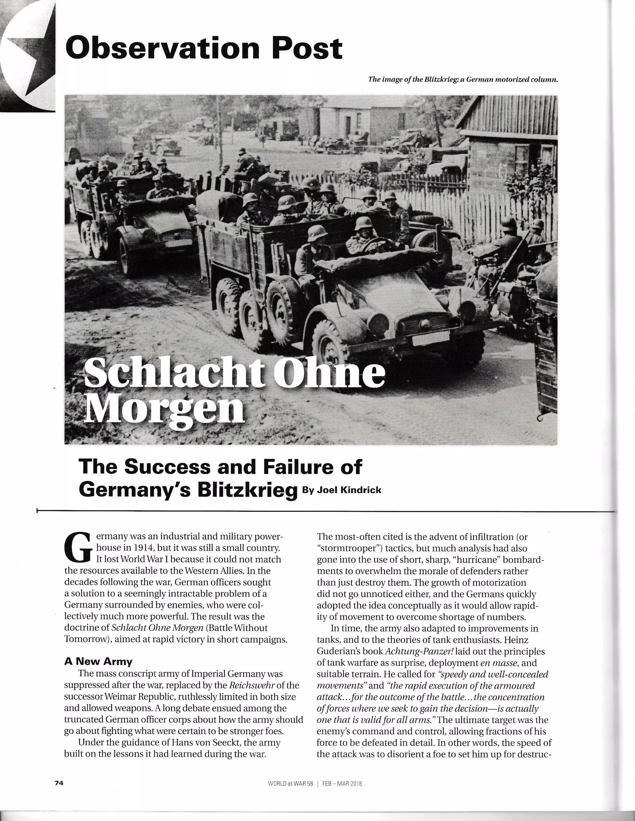 Schlacht Ohne Morgen: The Success and Failure of German's Blitzkrieg ...