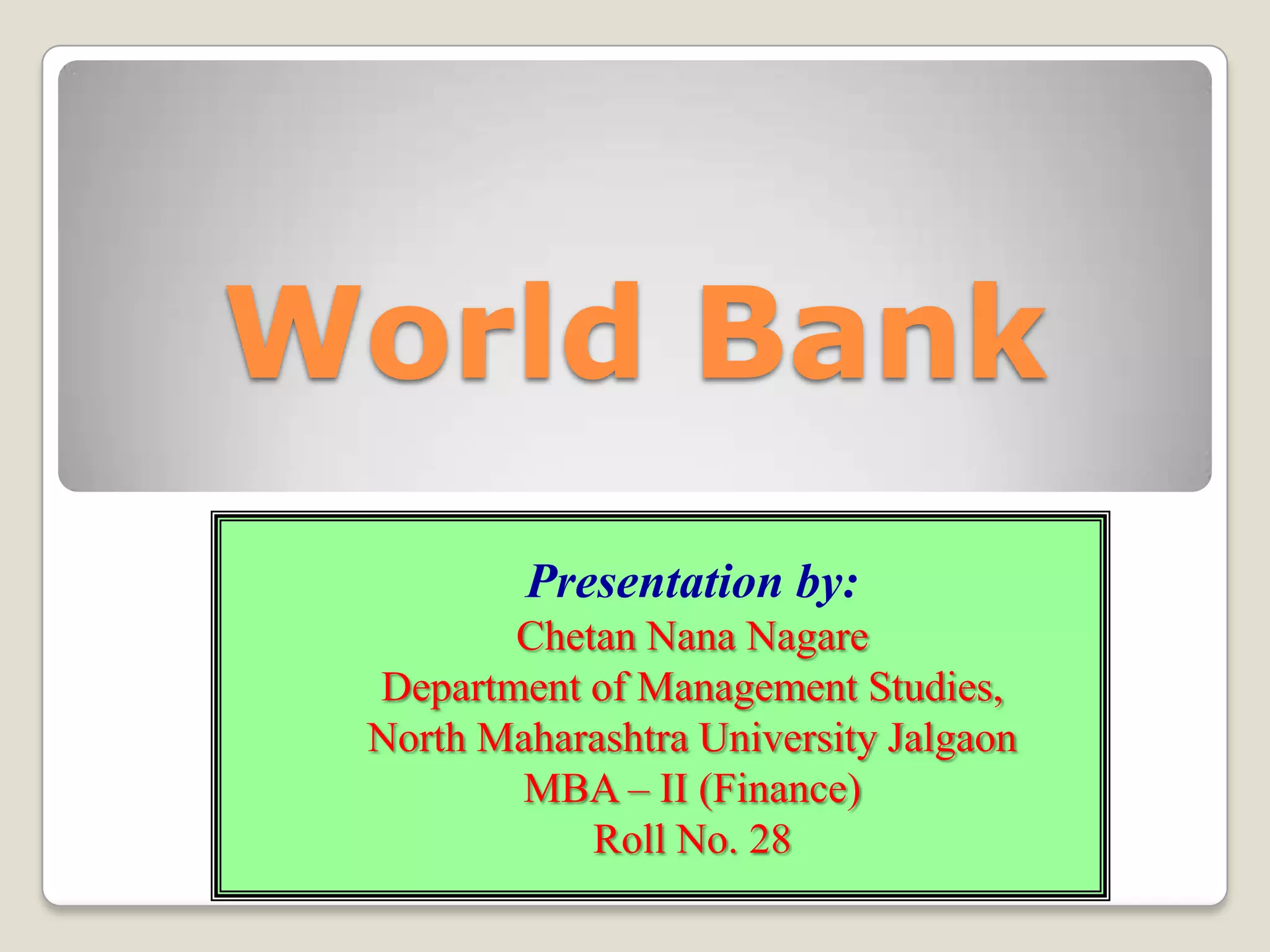 World bank | PPTX