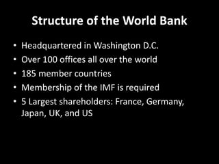 World bank | PPTX | Business Banking & Finance | Business