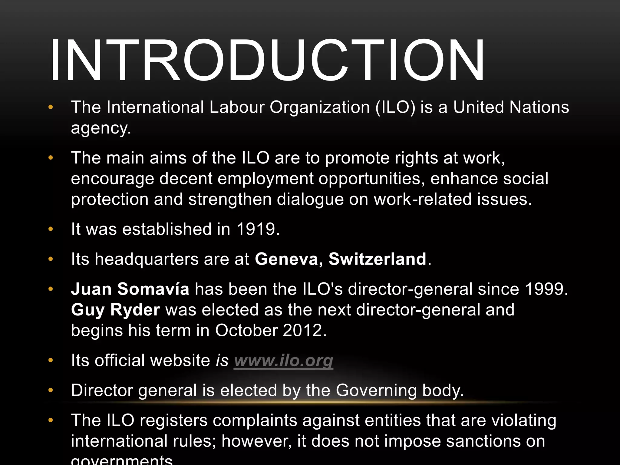 World bank and International Labour Organisation ( ILO ) | PPTX