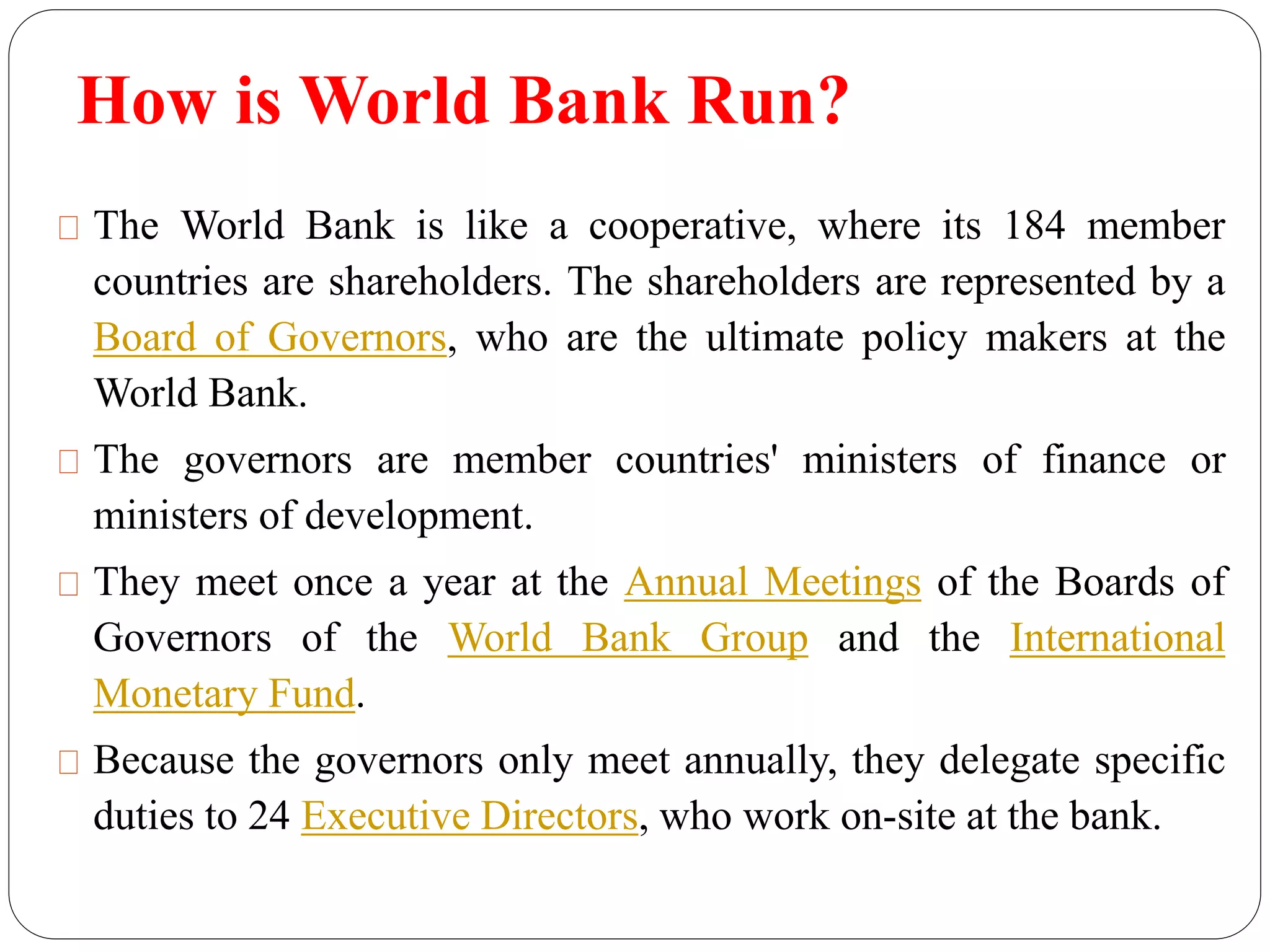PPT On World bank | PPTX