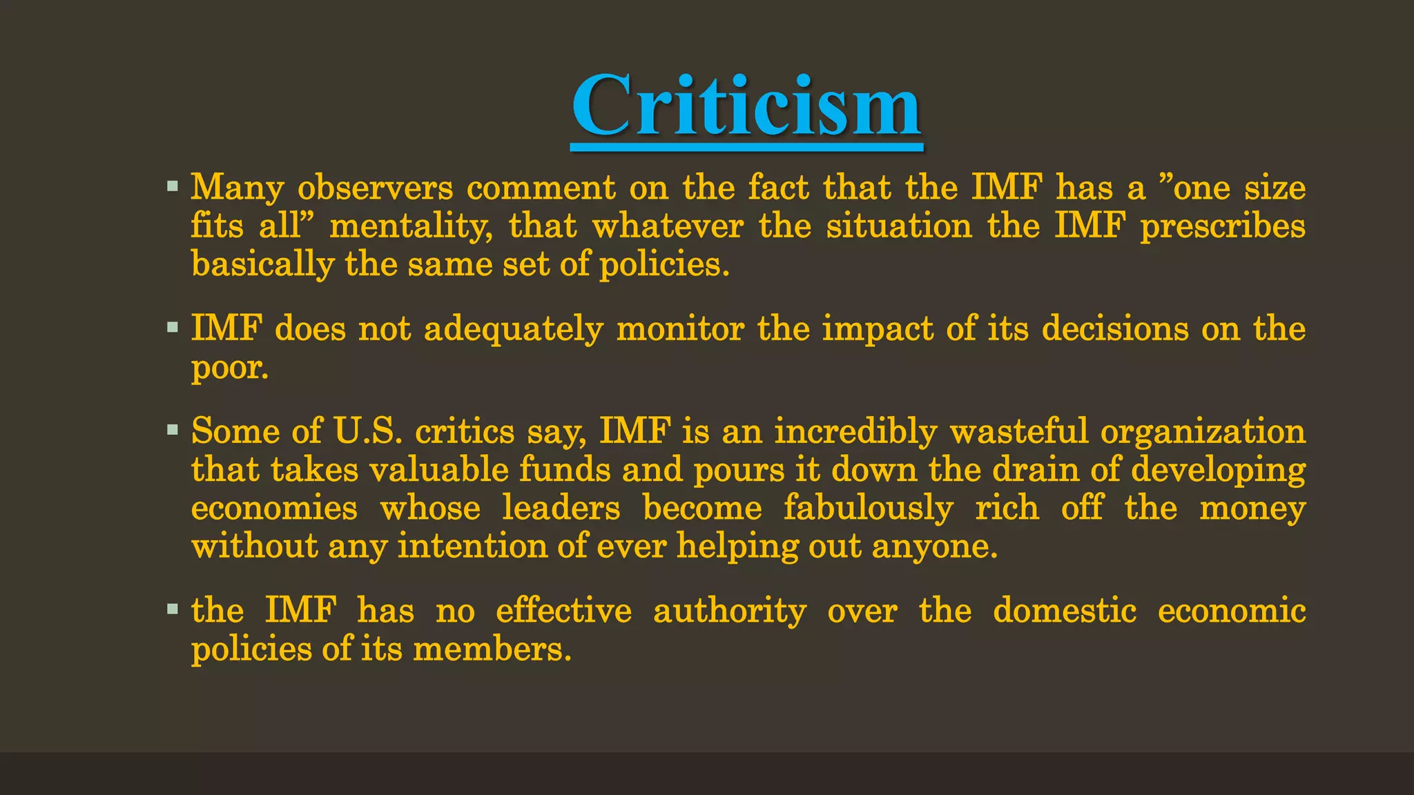 World bank and International Monetary Fund (imf | PPTX