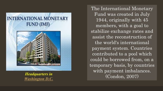 World bank and International Monetary Fund (imf | PPTX