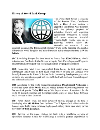 World bank group international trade | DOCX
